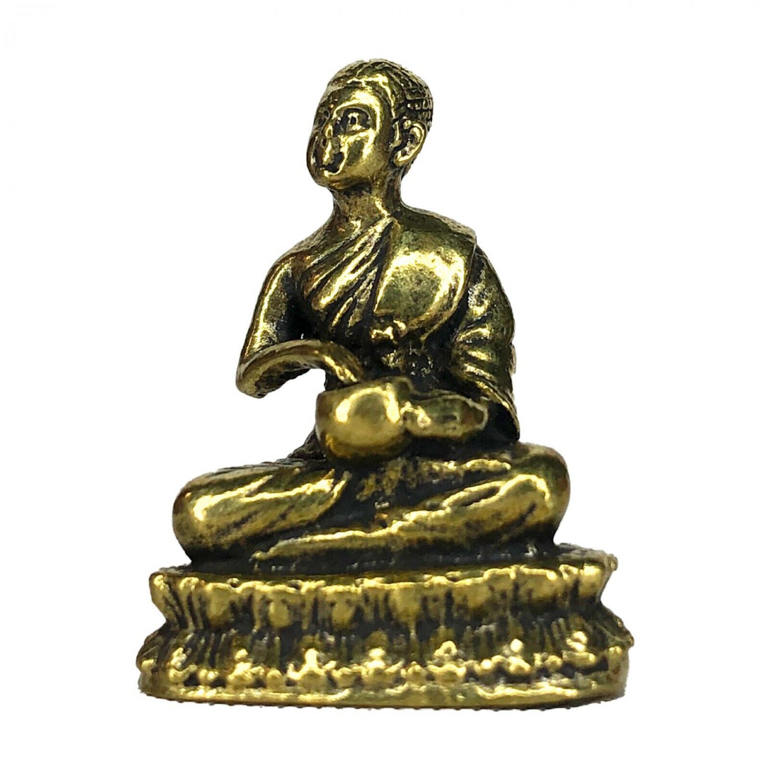 Bowl Buddha Upagupta Monk Thai Amulet Vintage Gold Buddha Statue Magic