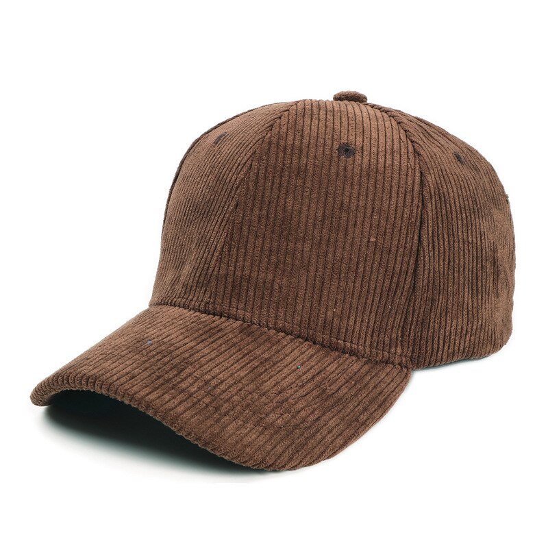 Stylish Army Coffee Cap Winter Warm Corduroy Base