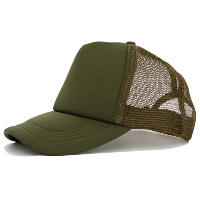 Neon Mesh Back Adjustable army green Baseball Cap