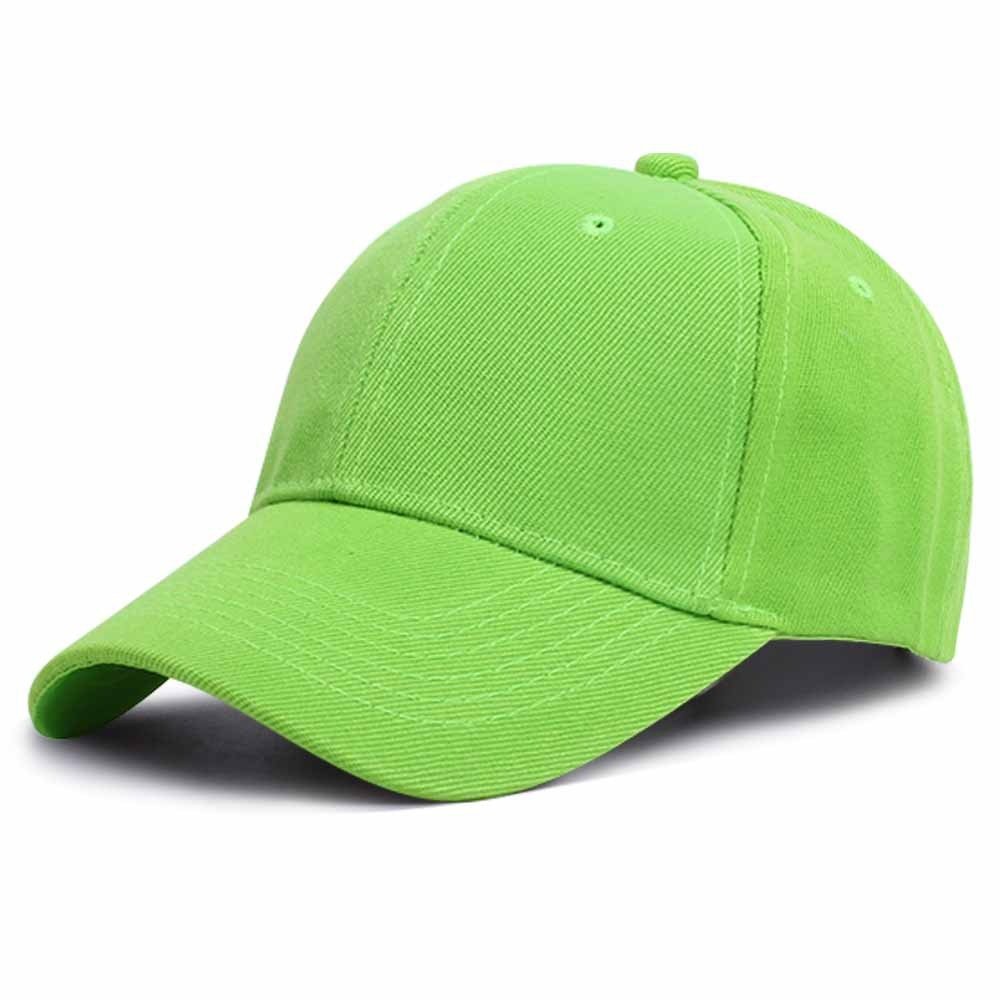 Baseball Cap Adjustable Unisex Summer Shade Sport Hat fluorescent green