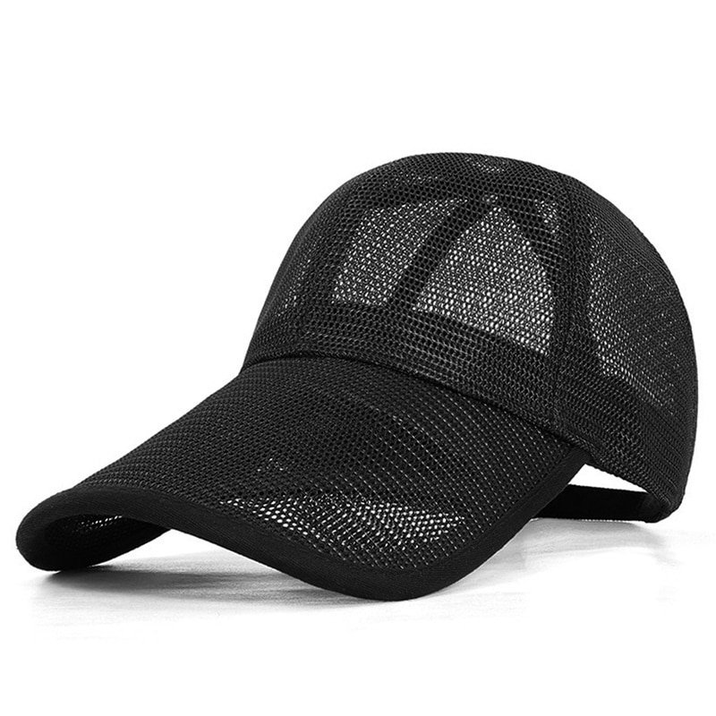 Mesh Baseball Hat Summer Sun Cap Man Woman Black Cap