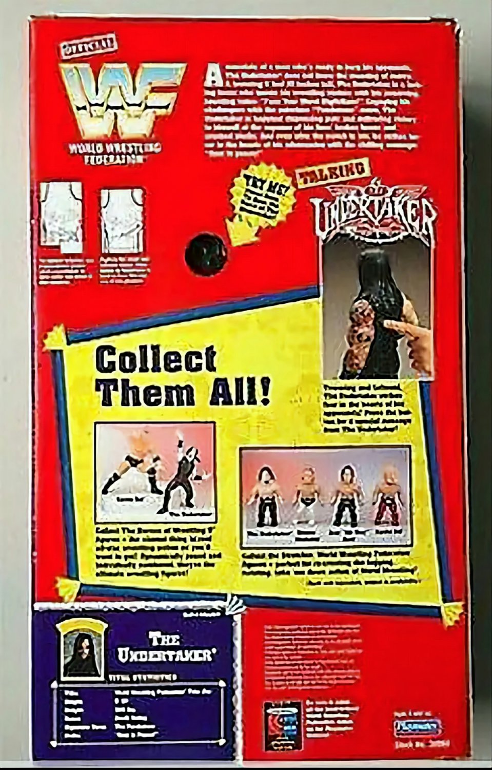 wwe wwf ljn hasbro classic superstars 14" talking undertaker wrestling ...