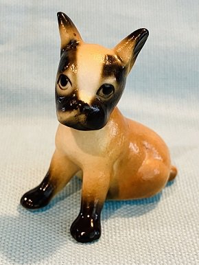 Boxer Seated Bone China Figurine