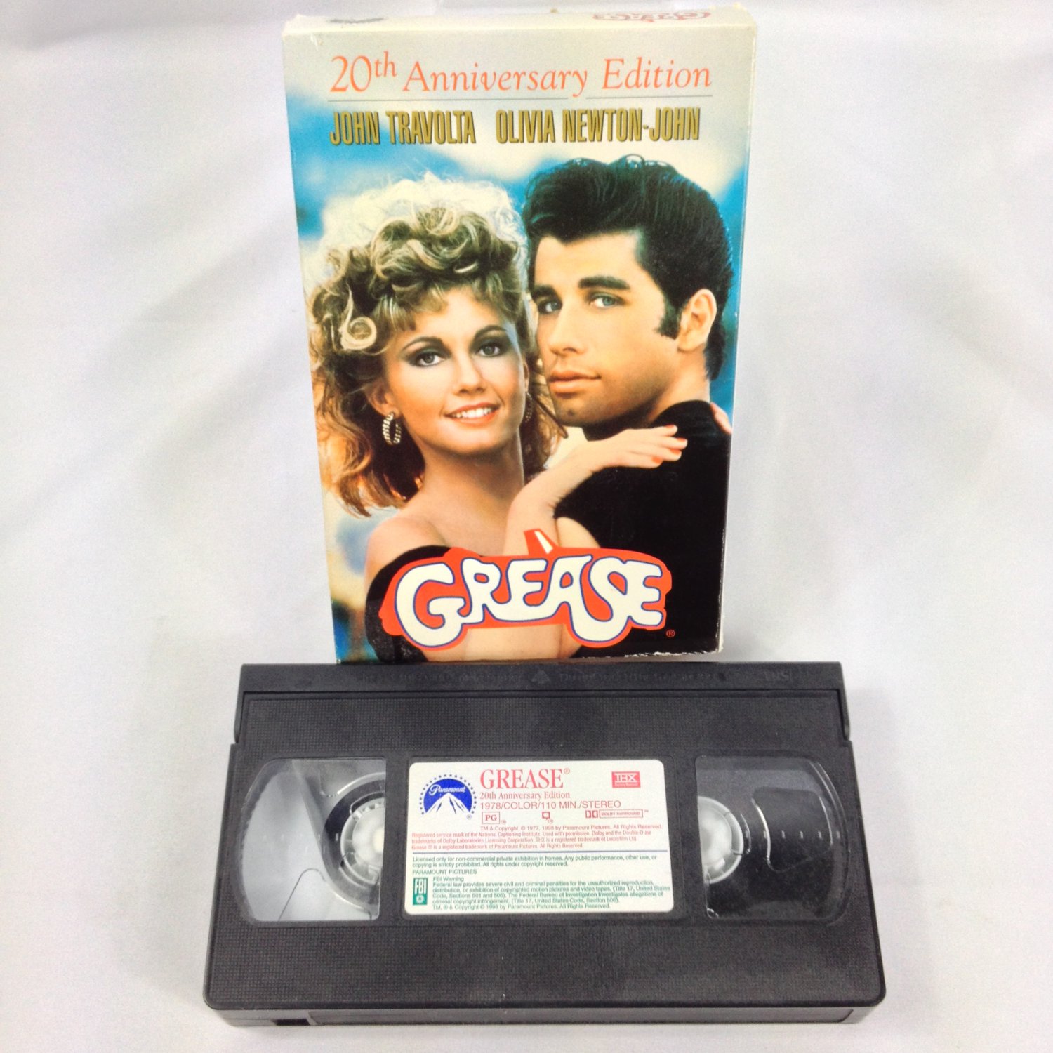 Grease - 20th Anniversary Edition- 1998- VHS Tape - Used