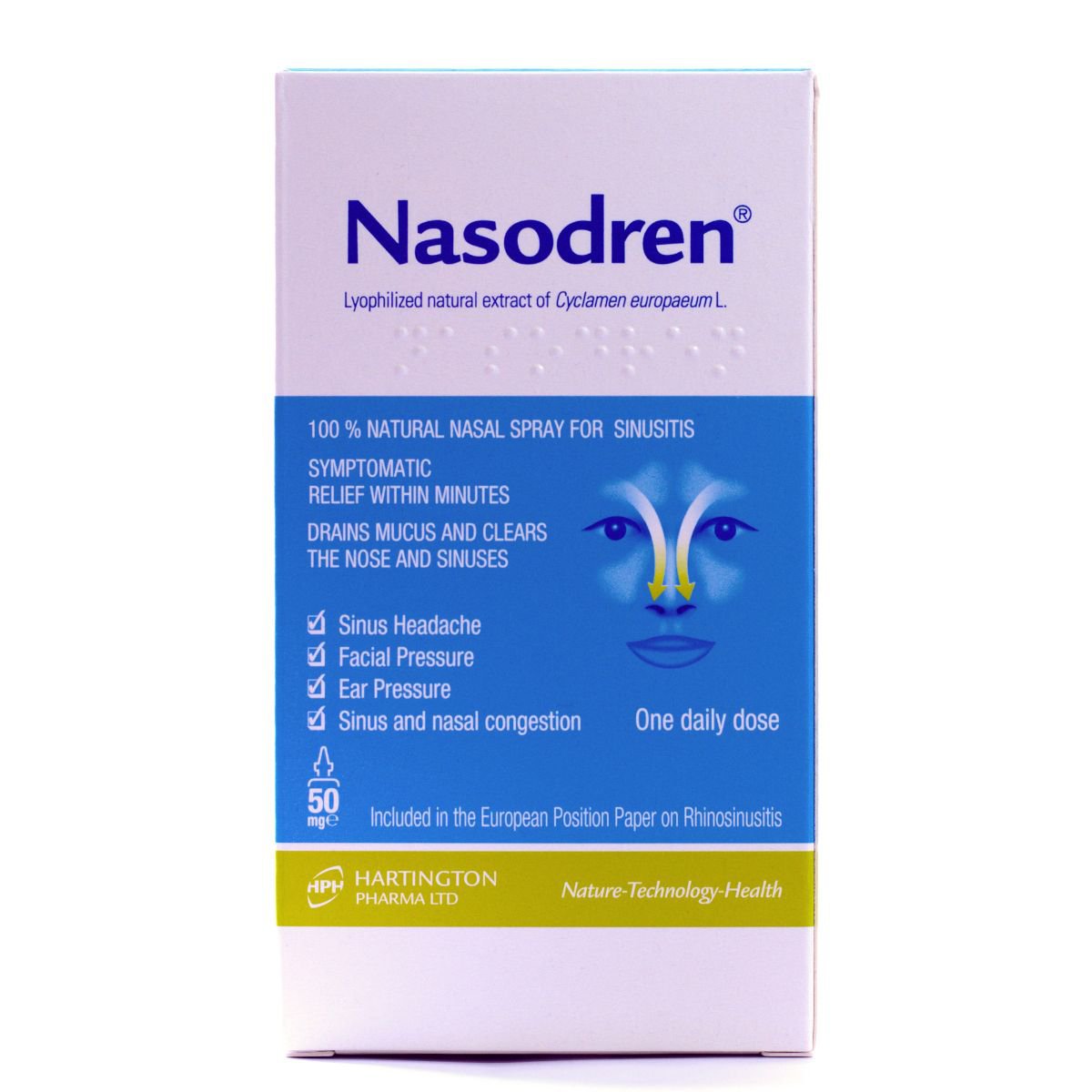 Nasodren 50mg Sinuforte Nasal Natural Spray Sinusitis Fast Relief ...