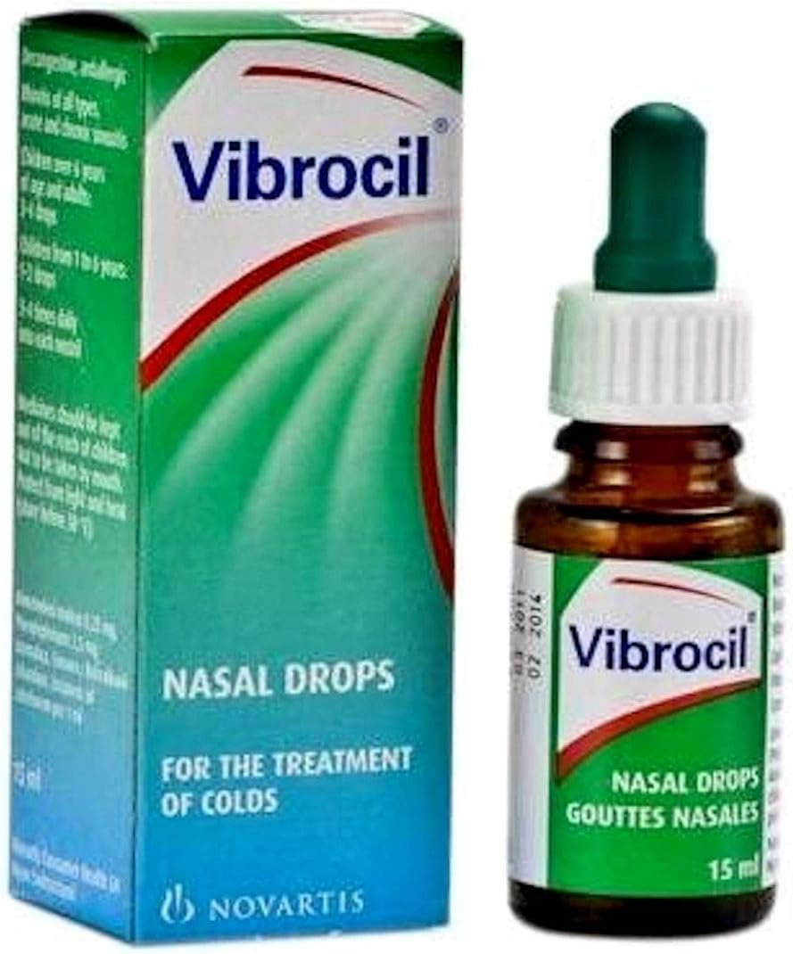 5 PACK Vibrocil Nasal Drops x15 ml GlaxoSmithKline