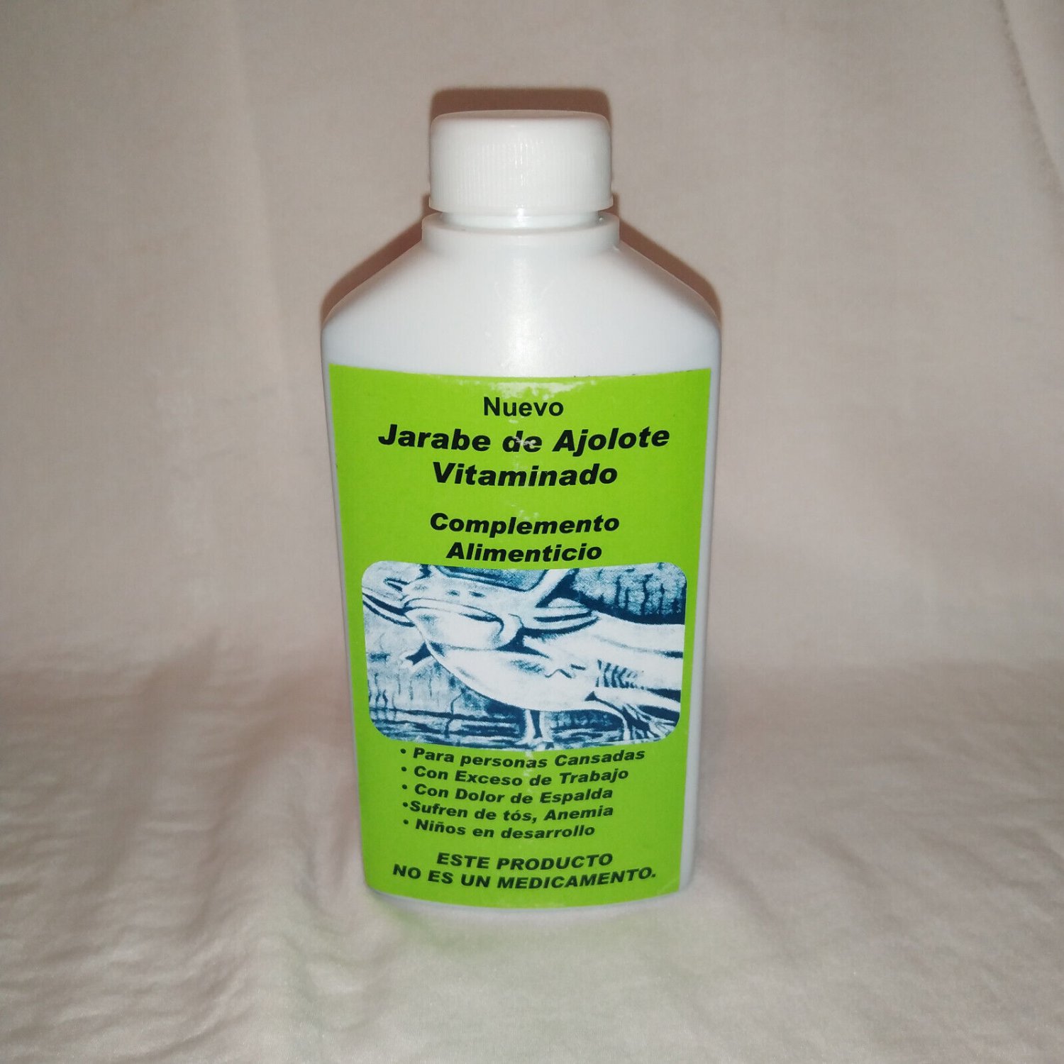Ajolote Jarabe para la Tos seca Flema Garganta Cansancio Anemia