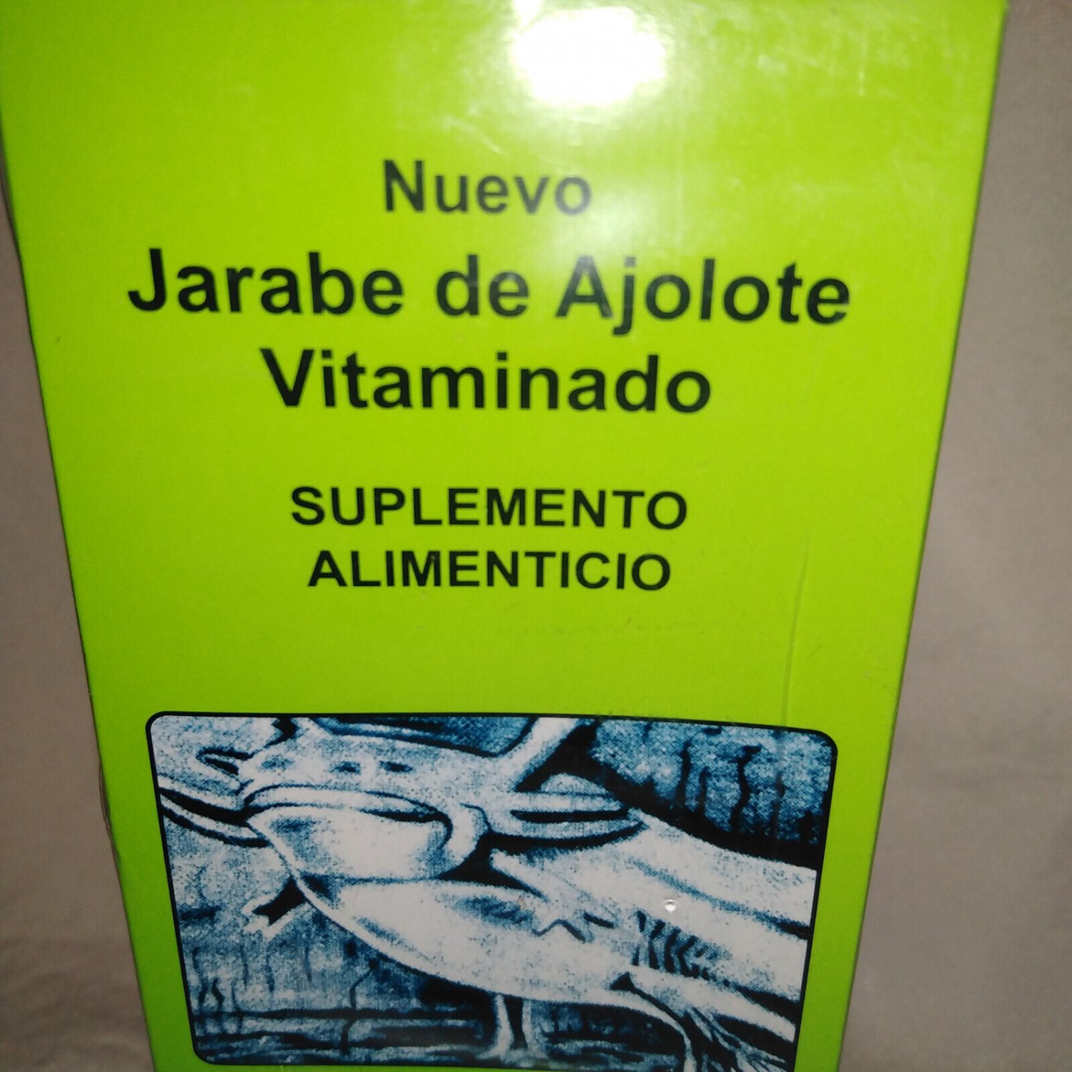 Ajolote Jarabe para la Tos seca Flema Garganta Cansancio Anemia