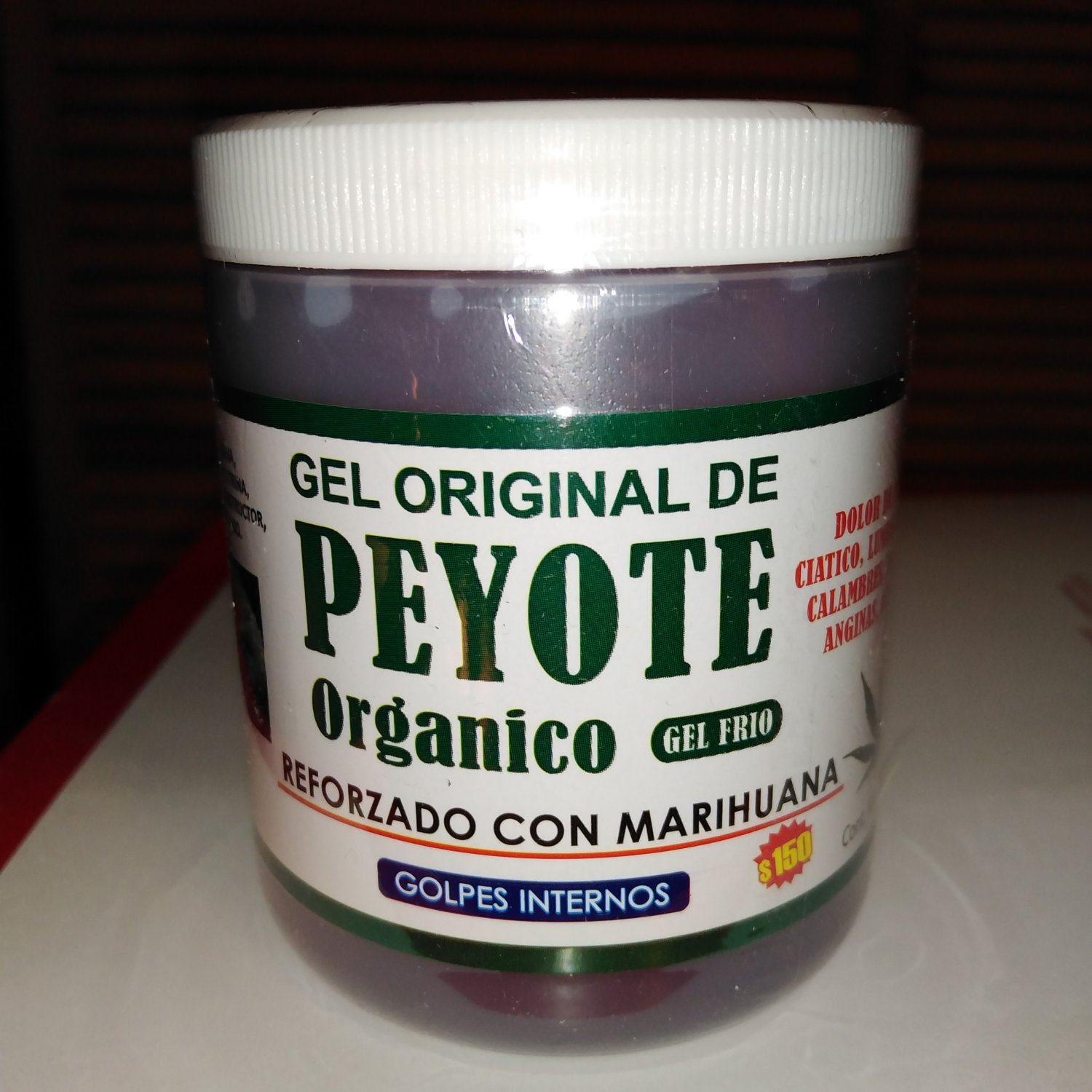 Peyote Gel Organico Reforzado Con Mariguanol 250g Adormece El Dolor