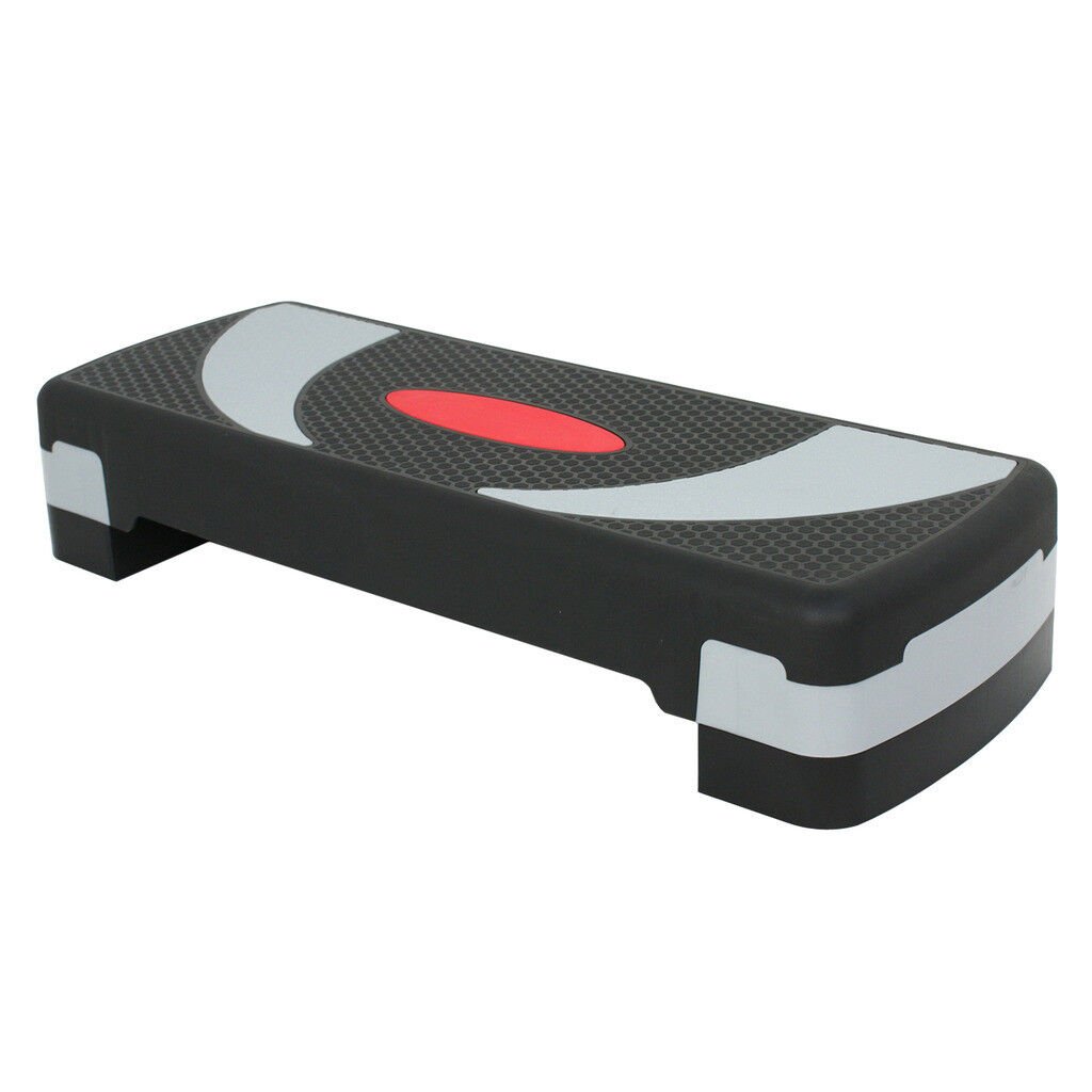 Adjust 4" - 6" - 8" Fitness Stepper Workout Risers 30'' Exercise ...