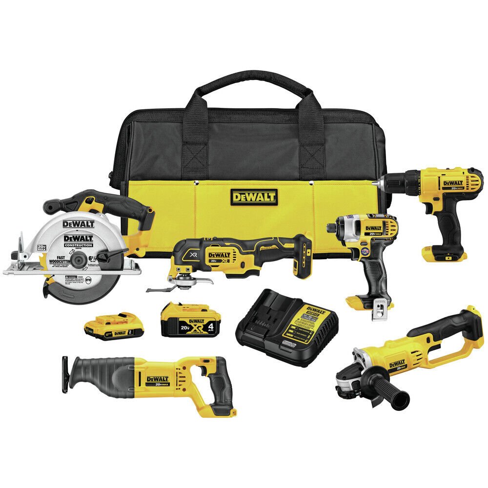 DEWALT DCK661D1M1 20V MAX Li-Ion Cordless 6-Tool Combo Kit (2 Ah/4 Ah) New
