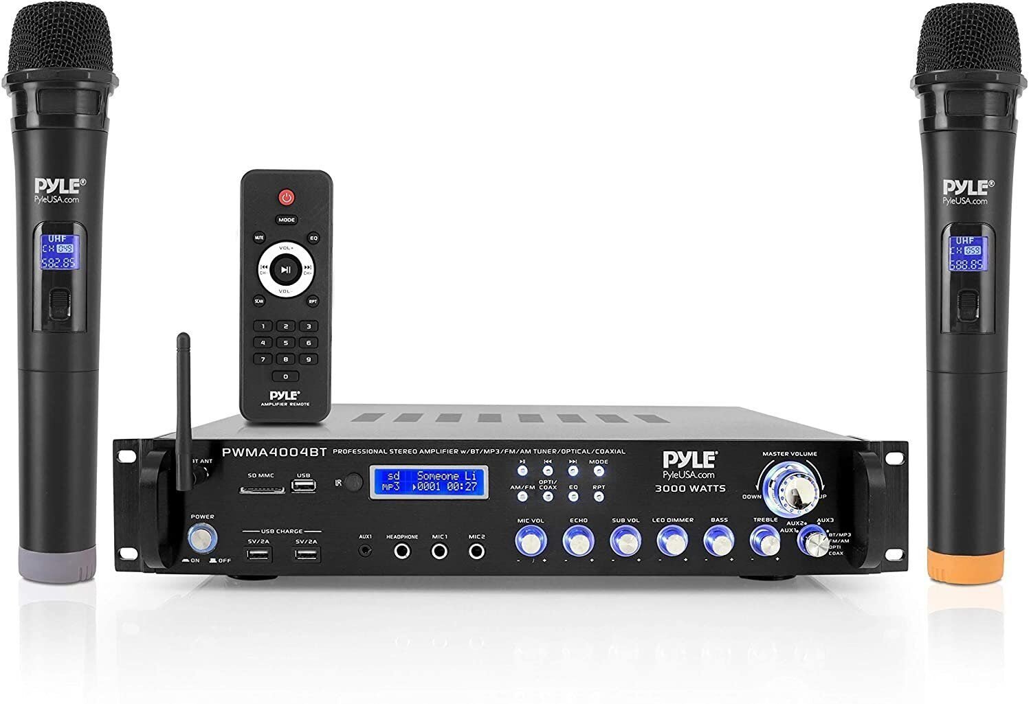 Pyle Pwma4004Bt Bluetooth Home Audio Power Amplifier
