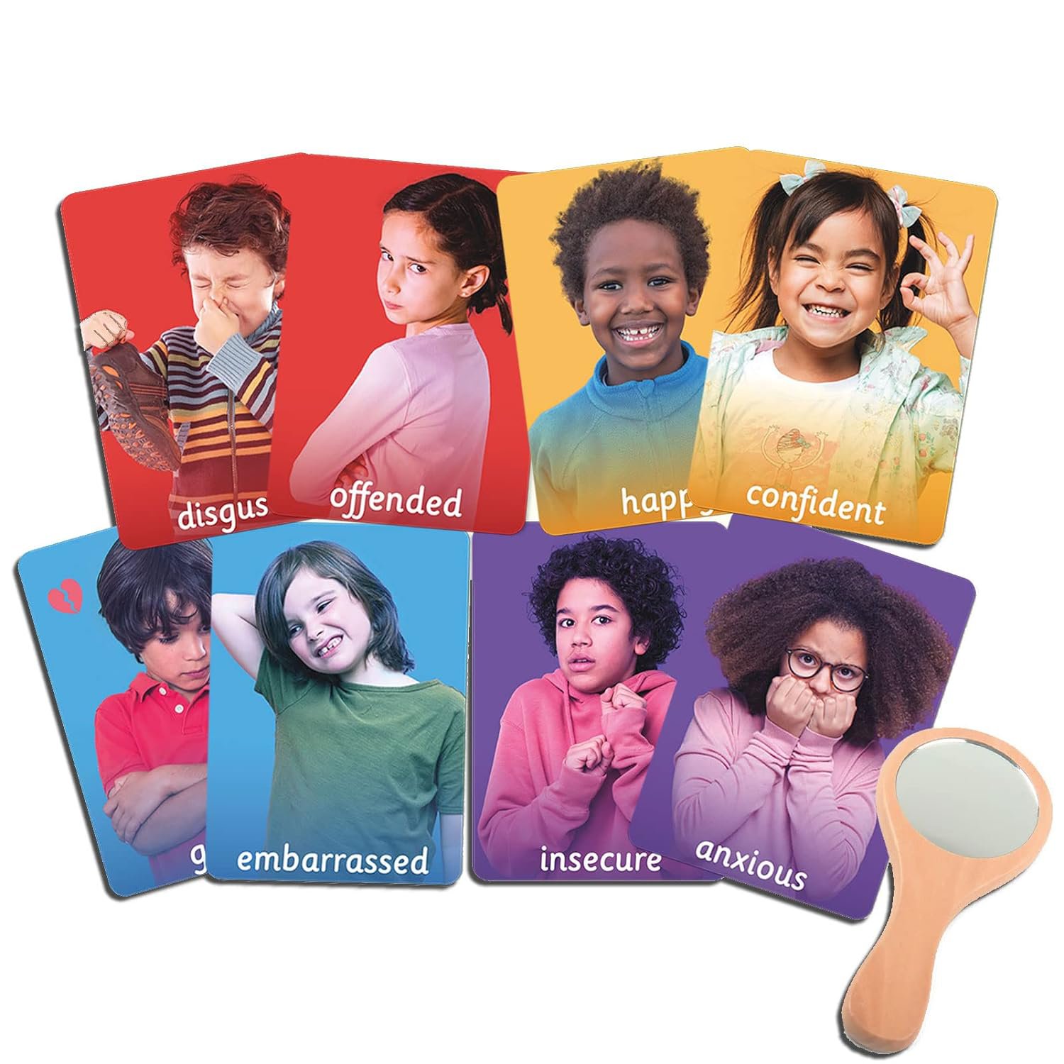 Feelings Emotions Cards For Kids Therapy, Realistic Picture Cards For ...