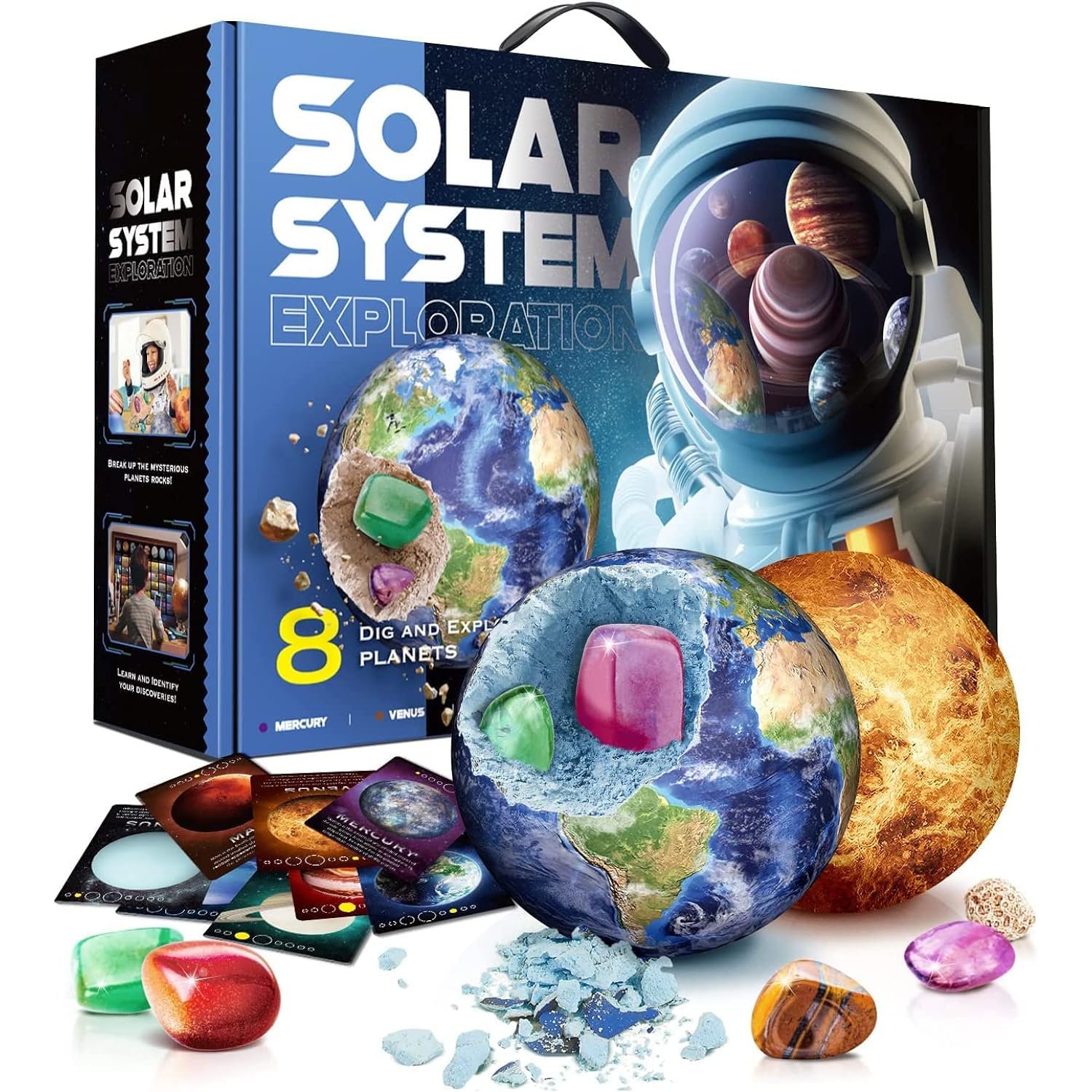 Gemstone Dig Kit - Dig Up 40 Crystals And Gemstones, Space Toys For ...