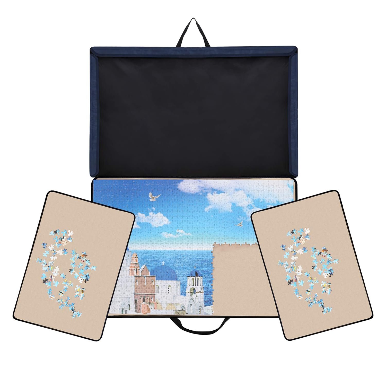 Becko Jigsaw Puzzle Board With Trays & Cover Portable Jigsaw Puzzle ...
