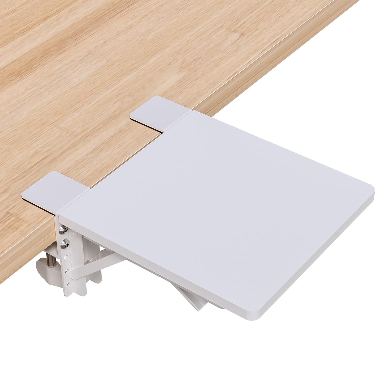 Ergonomics Desk Extender Tray White, 9.5"X9.1" Table Mount Arm Wrist ...