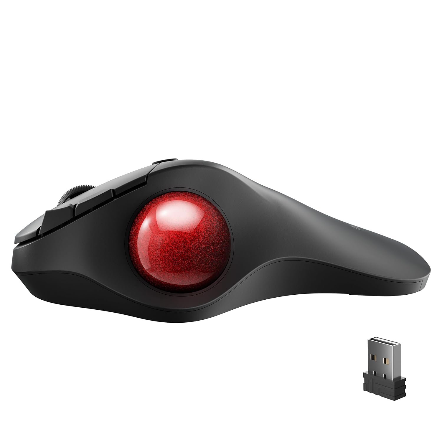 Wireless Trackball Mouse, Ergonomic Comfort Design With Larger Thumb ...