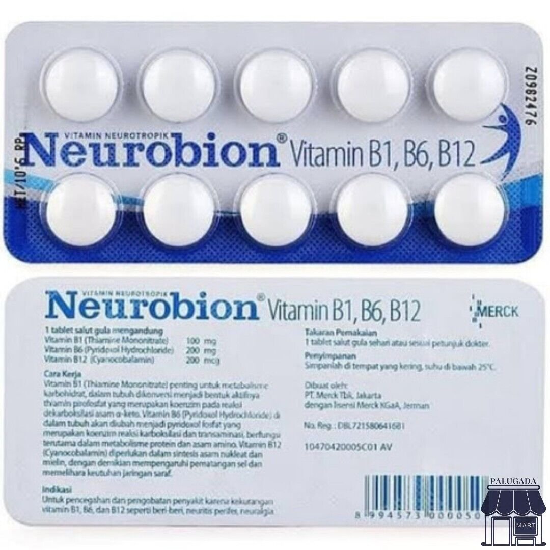 Original 2 Box Neurobion 20 Tablet Vitamin B1, B6, B12 30 Supplement ...
