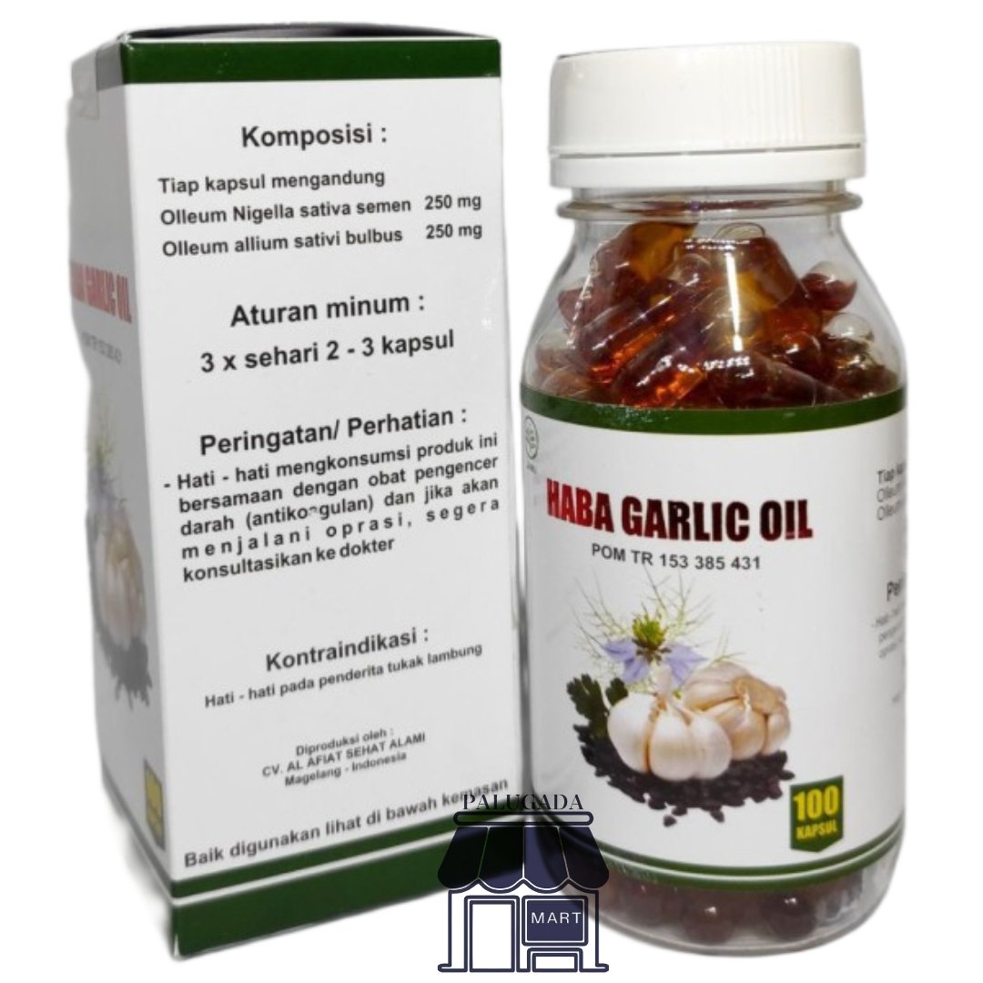 Haba Garlic Oil 5 Box Black Cumin 500 Capsule Herb Cholesterol Blood ...