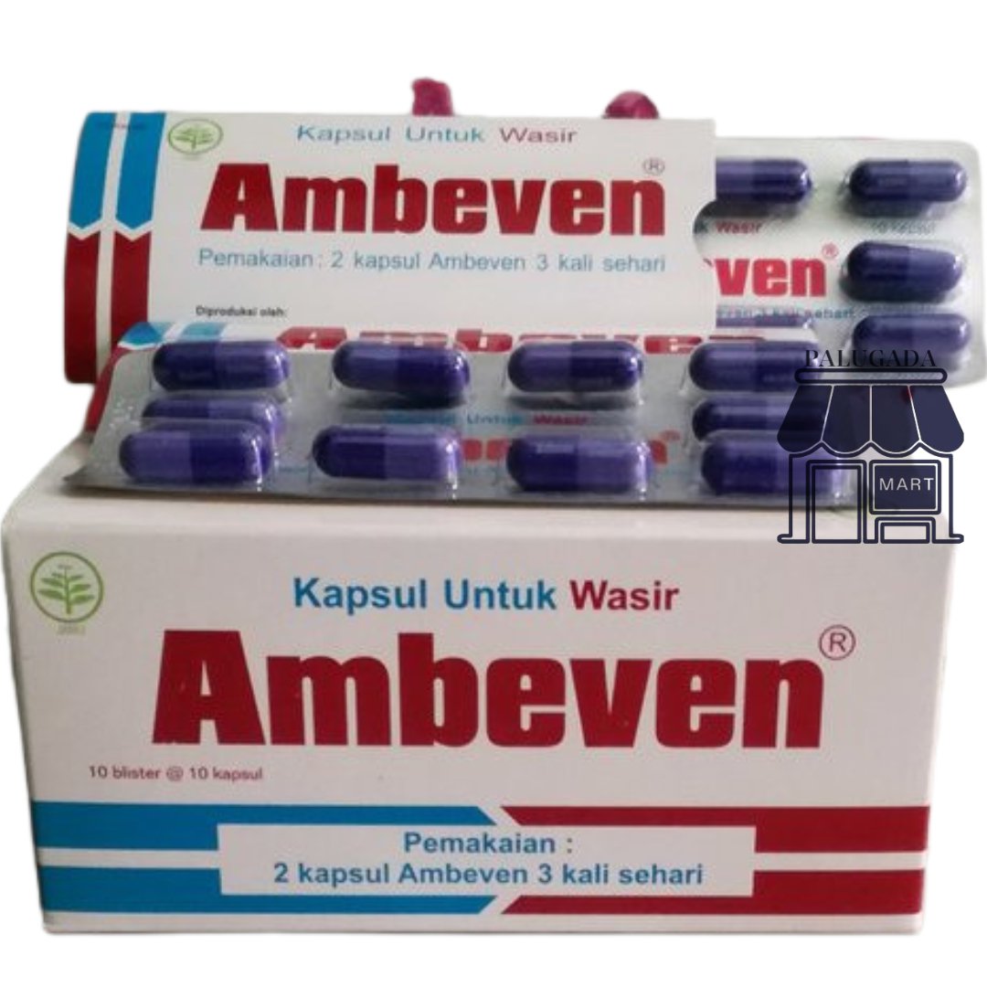 Original 5 Box Ambeven (500 Capsule) Herb for Relieve Hemorrhoids & Constipation Anti Inflammatory