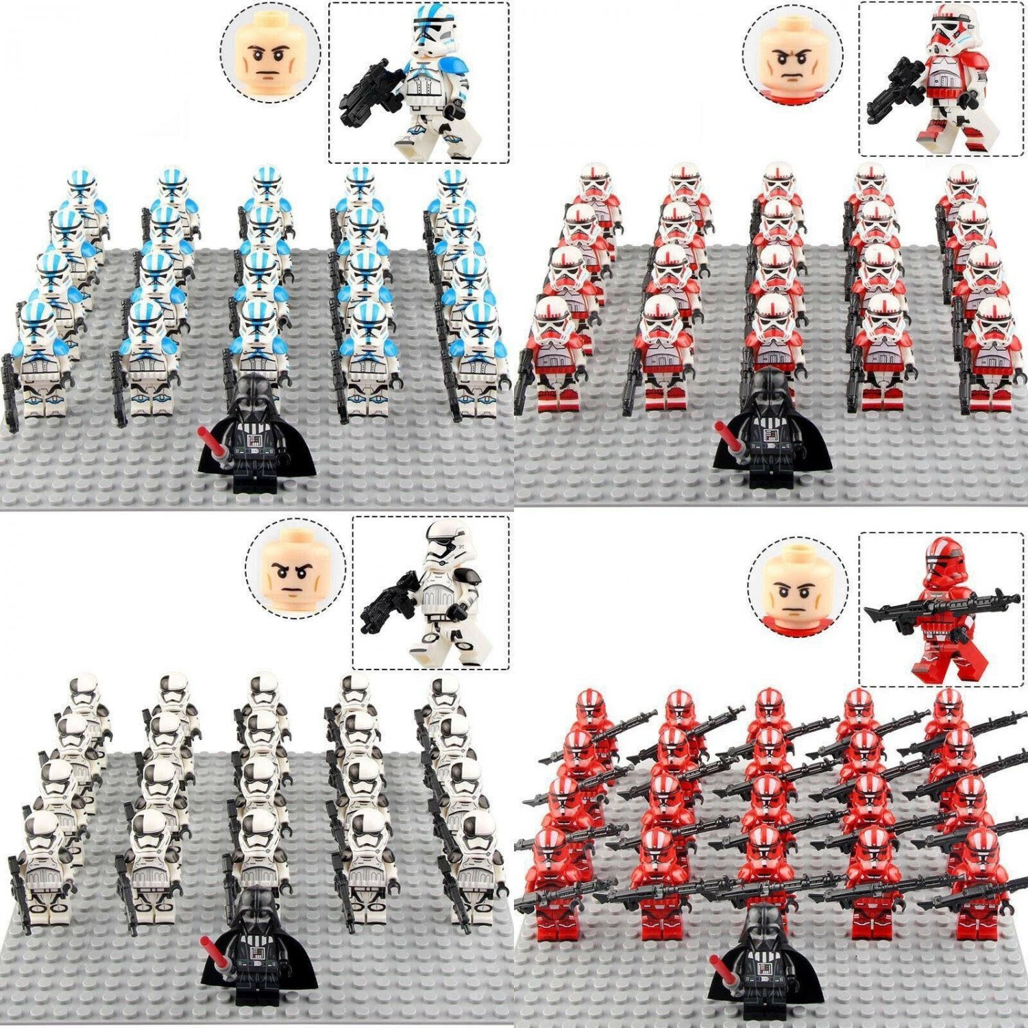 21pcs Star Wars 501 Legion Shock Troopers Army Minifigure Toys