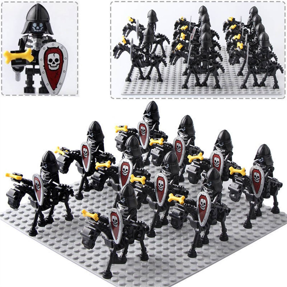 Medieval Castle Knights Mounted Skeleton Warriors 20 Minifigure Set A
