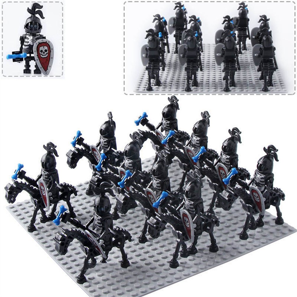 Medieval Castle Knights Mounted Skeleton Warriors 20 Minifigure Set C
