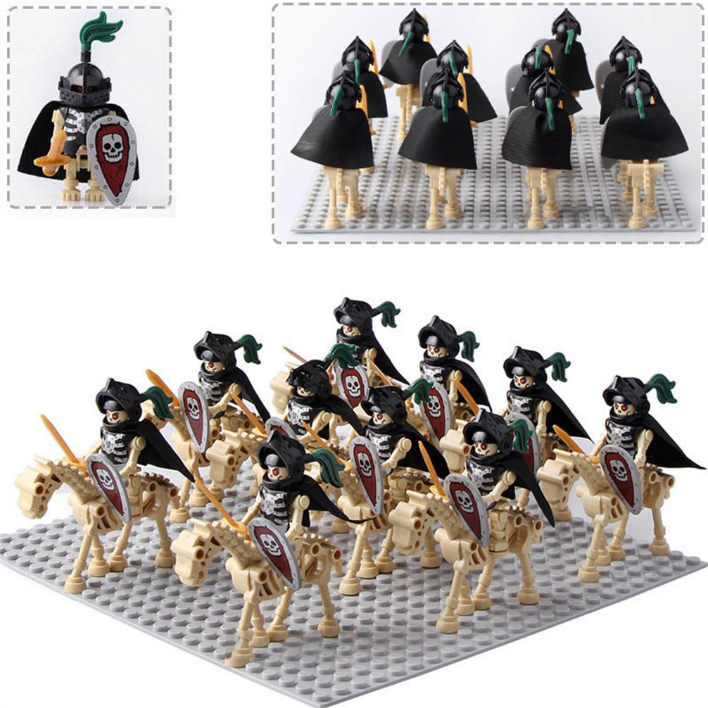 Medieval Castle Knights Mounted Skeleton Warriors 20 Minifigure Set E