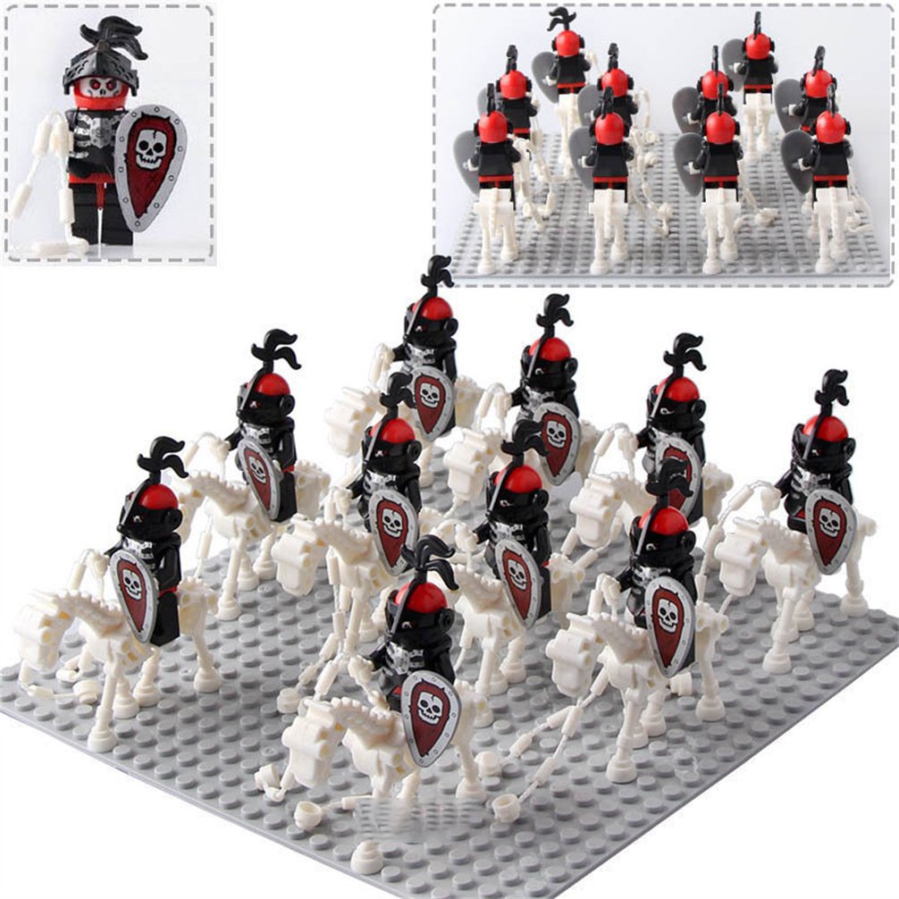 Medieval Castle Knights Mounted Skeleton Warriors 20 Minifigure Set F