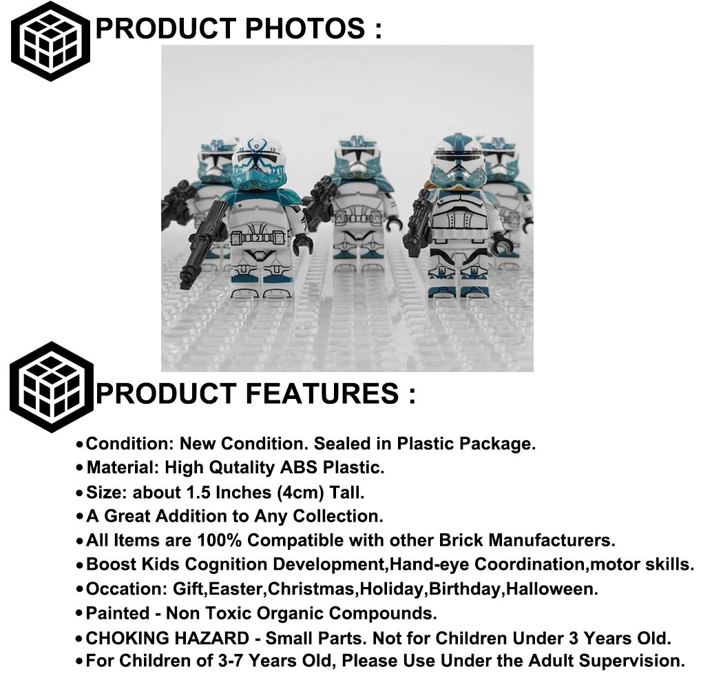 Wolfpack Clones Commander Wolffe Comet Minifigures Lego Compatible Star ...