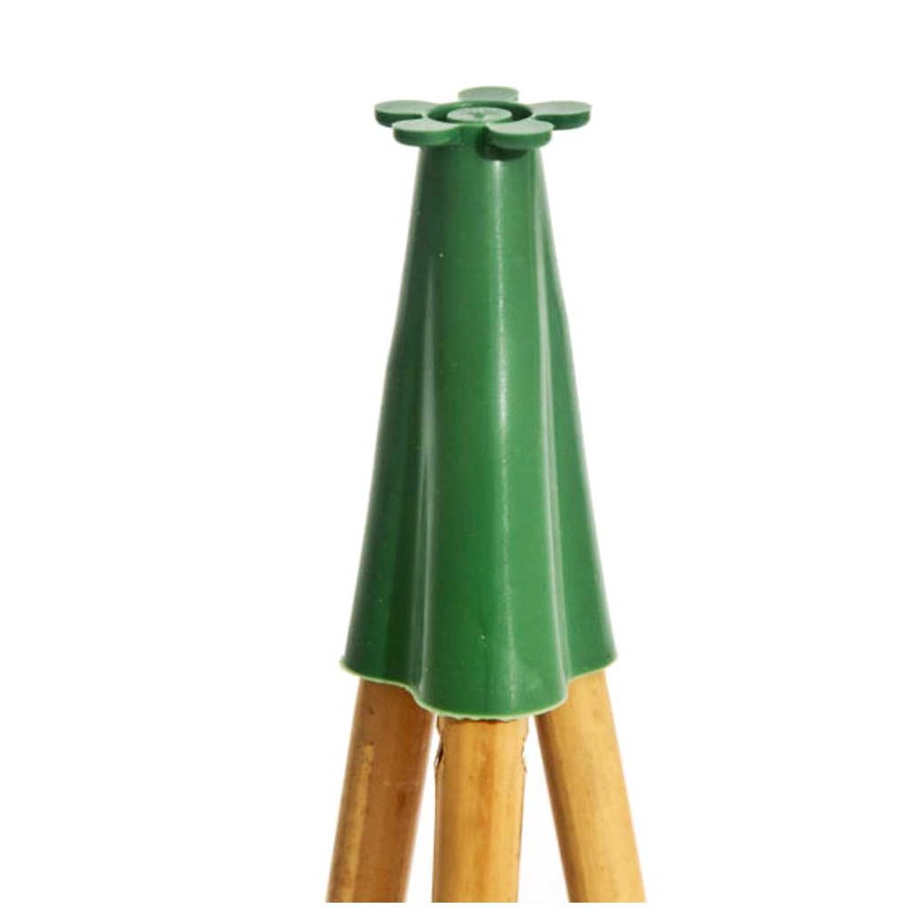 Garden Pole Trellis Stake Support Rubber Cane Caps Canetoppers - Pack of 3