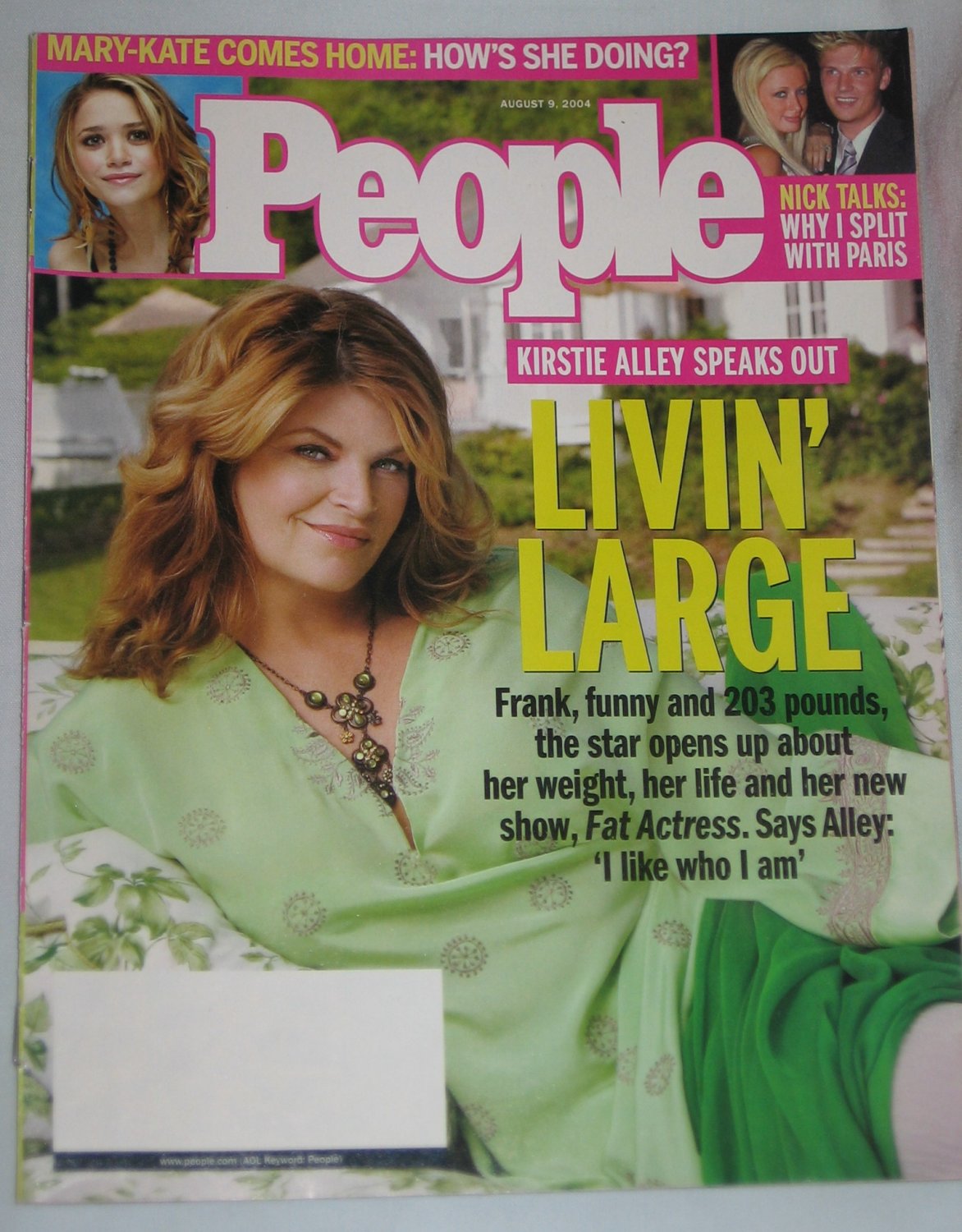 PEOPLE MAGAZINE August 2004 Kirstie Alley Mary-Kate Olsen Cameron Diaz ...