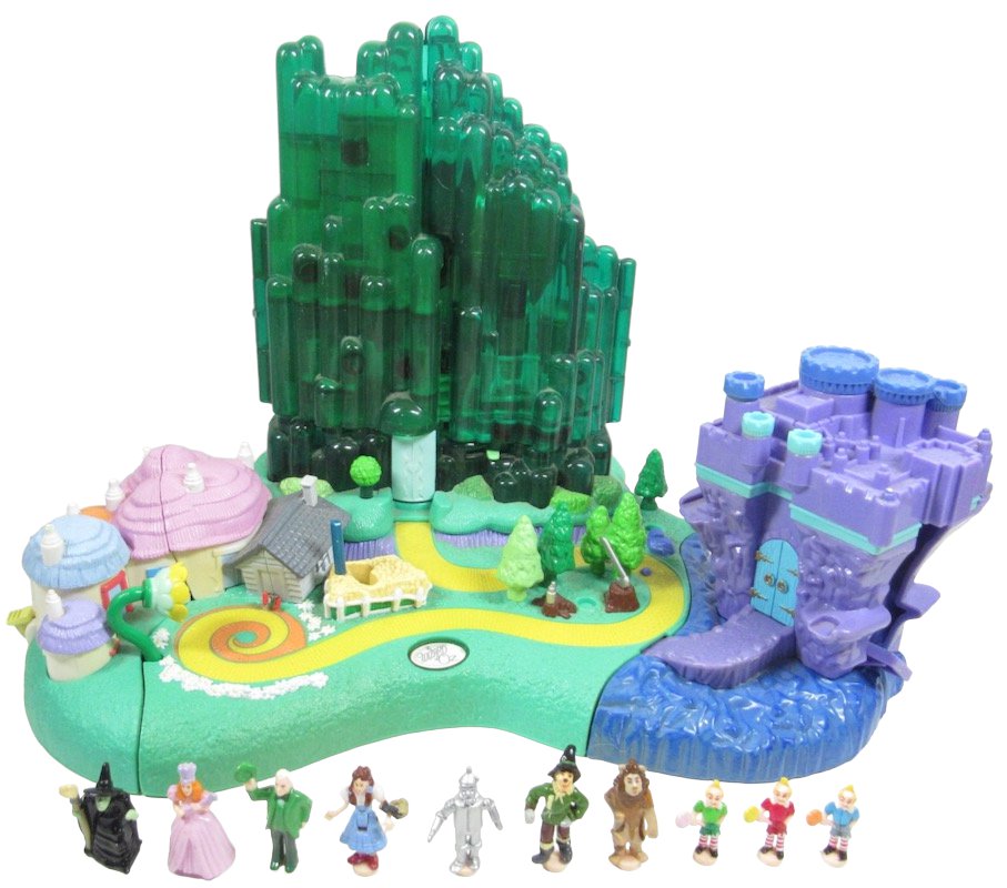 2001 Polly Pocket Style Wizard of Oz Emerald City COMPLETE (46637)