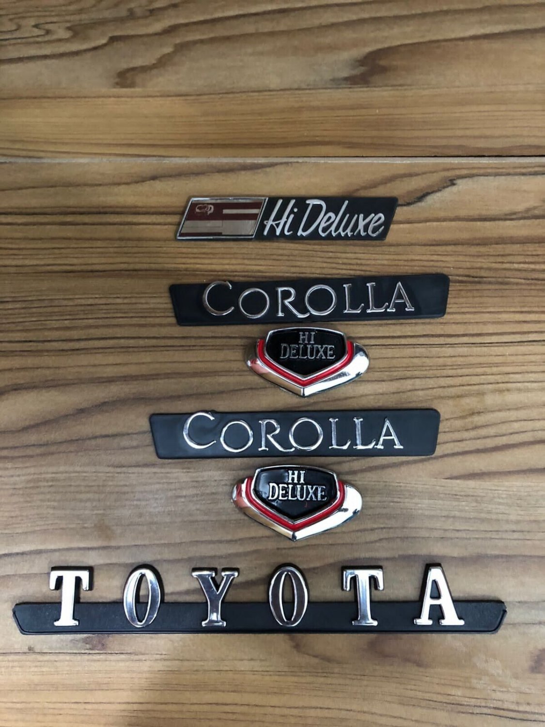 TOYOTA COROLLA Set Of 6 Piece Emblem For 1974 Model