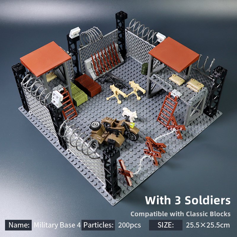 Military Base Building Blocks Weapons House Blocks Toys Bricks 4
