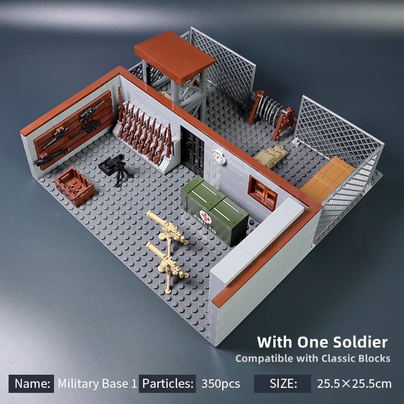 Military Base Building Blocks Weapons House Blocks Toys Bricks 1