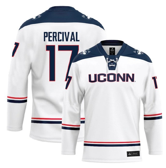 Jake Percival Jersey #17 UConn Connecticut Vapor Patch Hockey Stitched ...