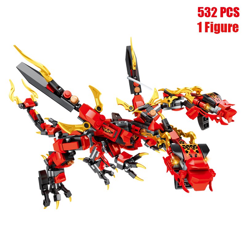 Dragon Merah Sets Building Blocks Kits Bricks Classic Movie Model Toys ...