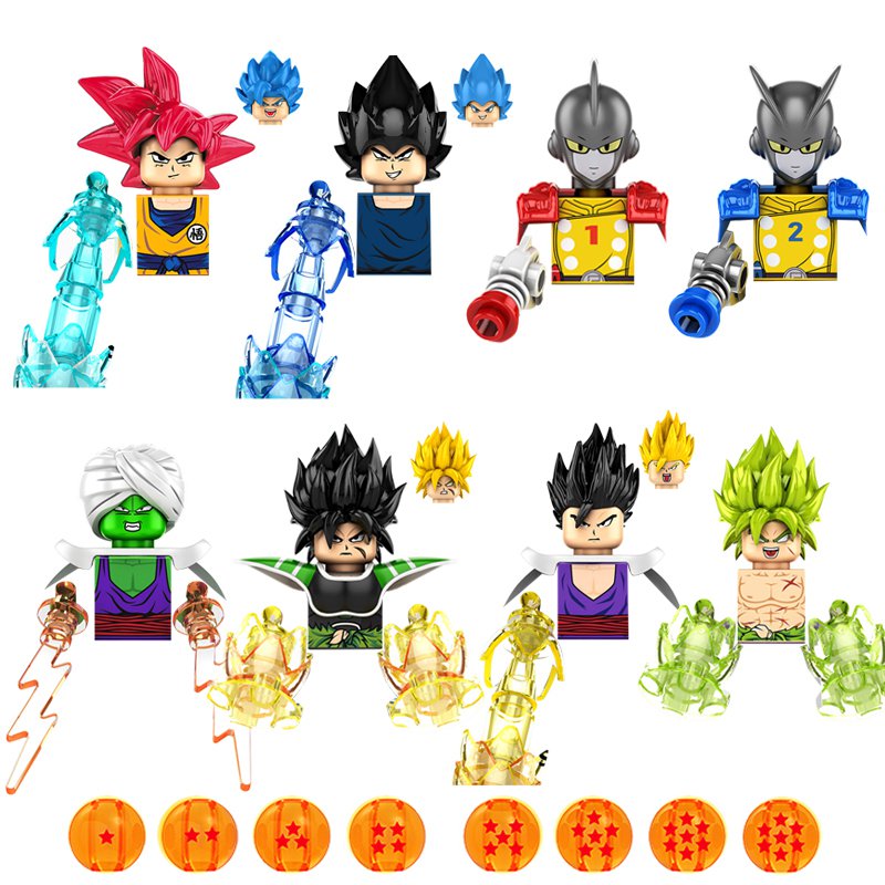 8PCS/LOT Naga Ball Anime Cartoon Buliding Blocks Bricks Mini Action ...