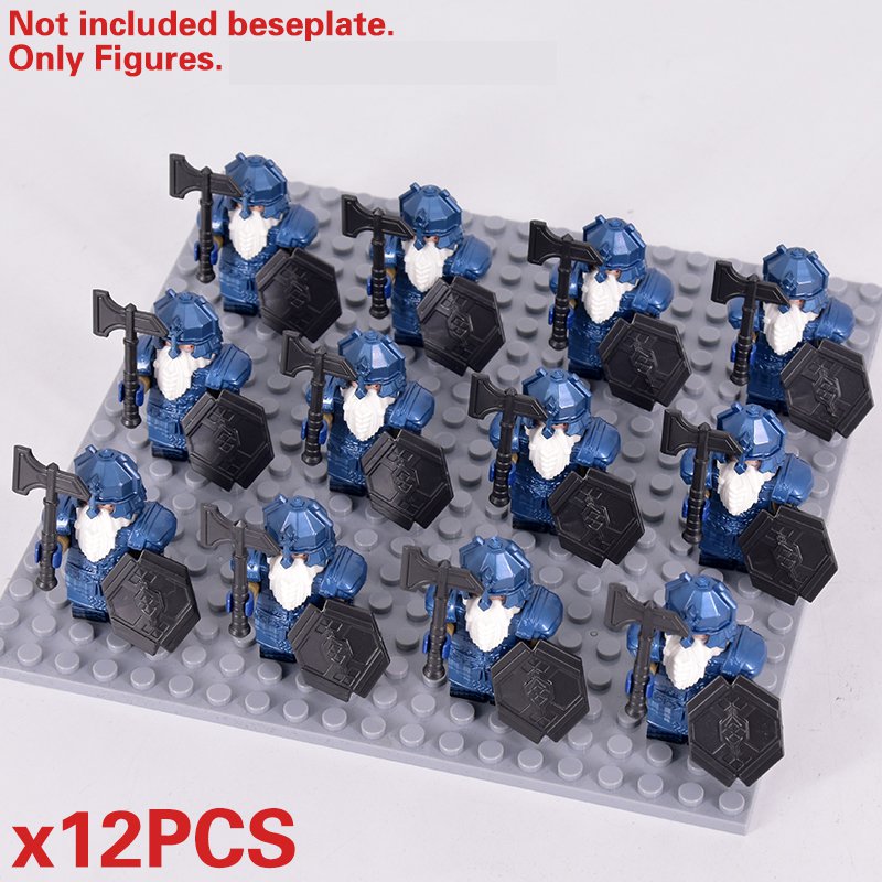 Medieval Dwarf Warriior Elvees Knights lotr Figures Building Blocks ...