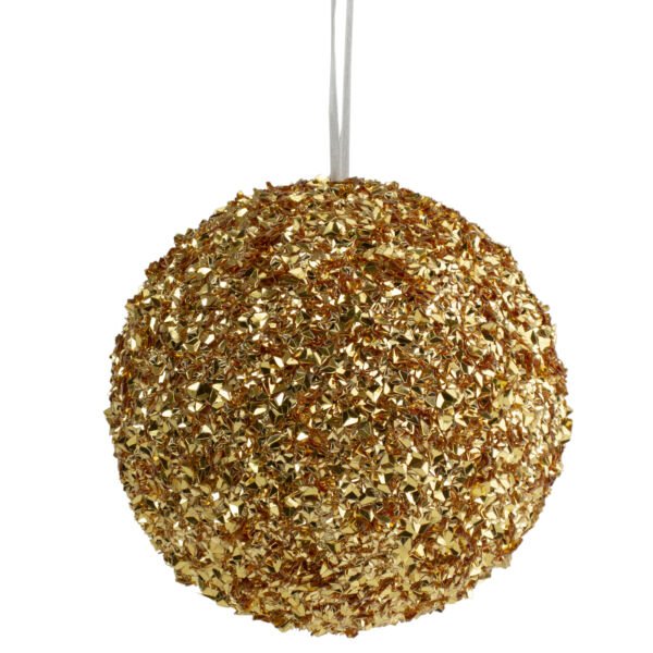 Gold Glitter Ball 6" 150Mm Christmas Ornaments