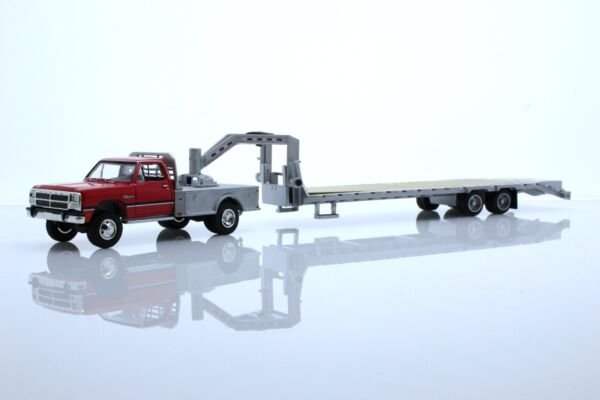 1992 Dodge Ram 350 1St Generation Dually Gooseneck Flatbed Trailer 1:64 ...