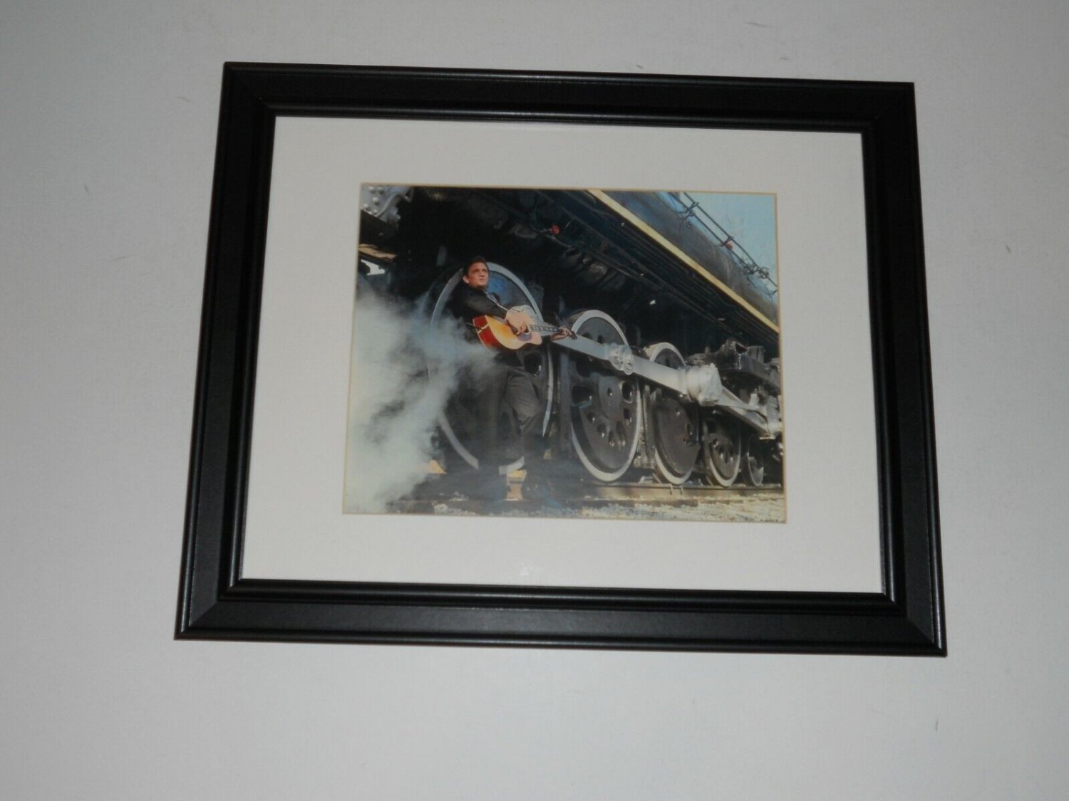 Large Framed Johnny Cash 1969 with Train Promo Print Folsom Prison 24 ...