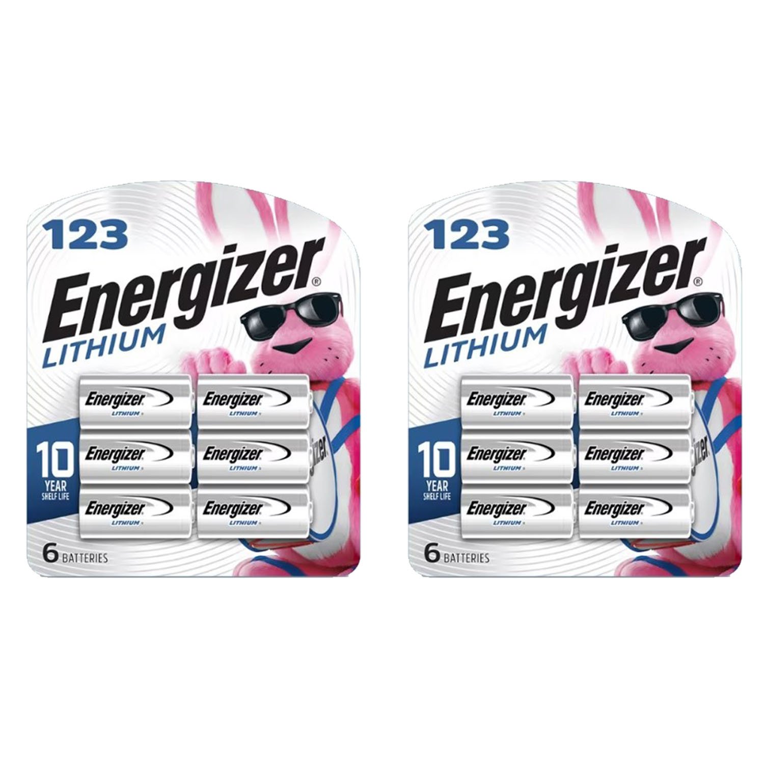 Energizer 123 Lithium Batteries - Package of 6 (2 Pack)