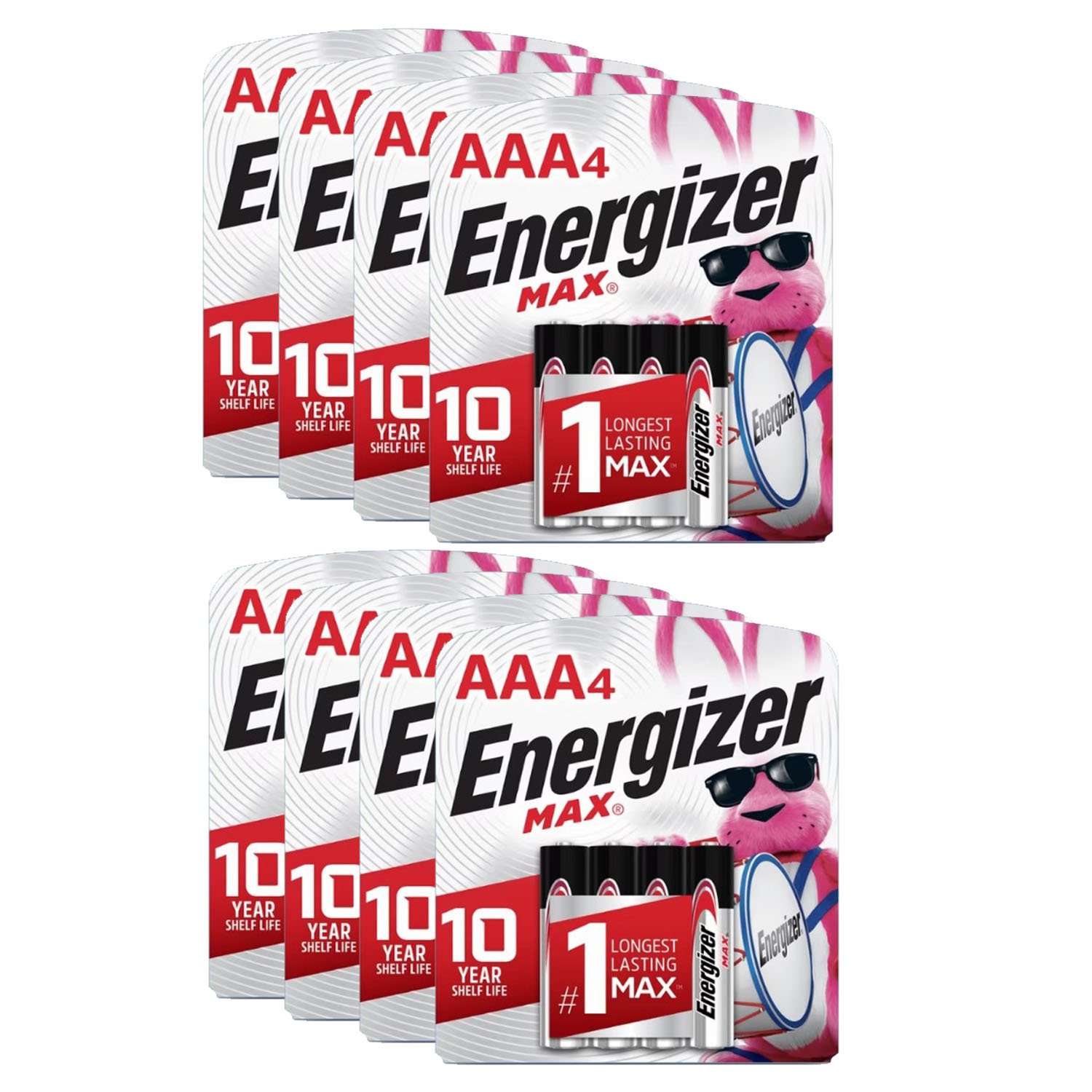 Energizer MAX Alkaline AAA Batteries - Package of 4 (8 Pack)