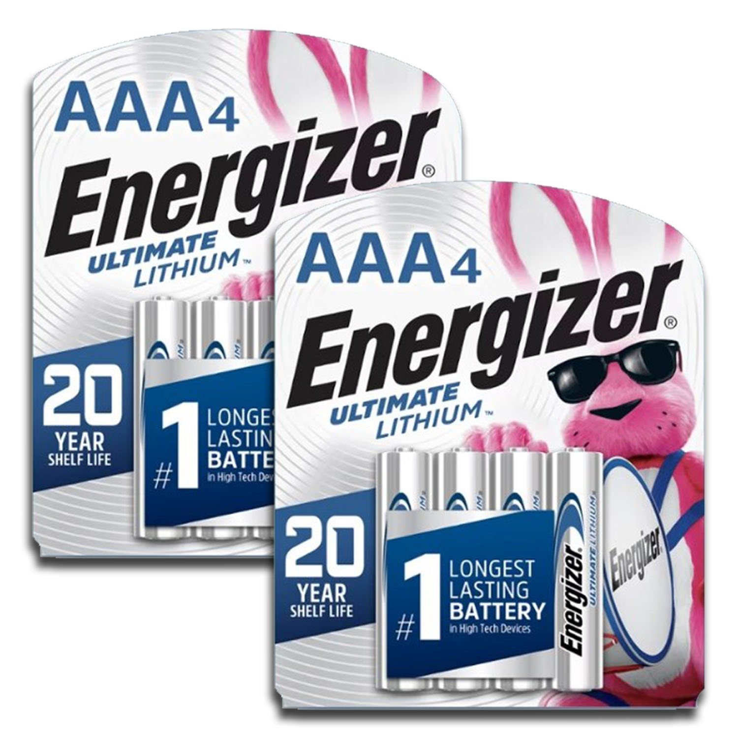 Energizer Ultimate Lithium AAA Batteries - Package of 4 (2 Pack)