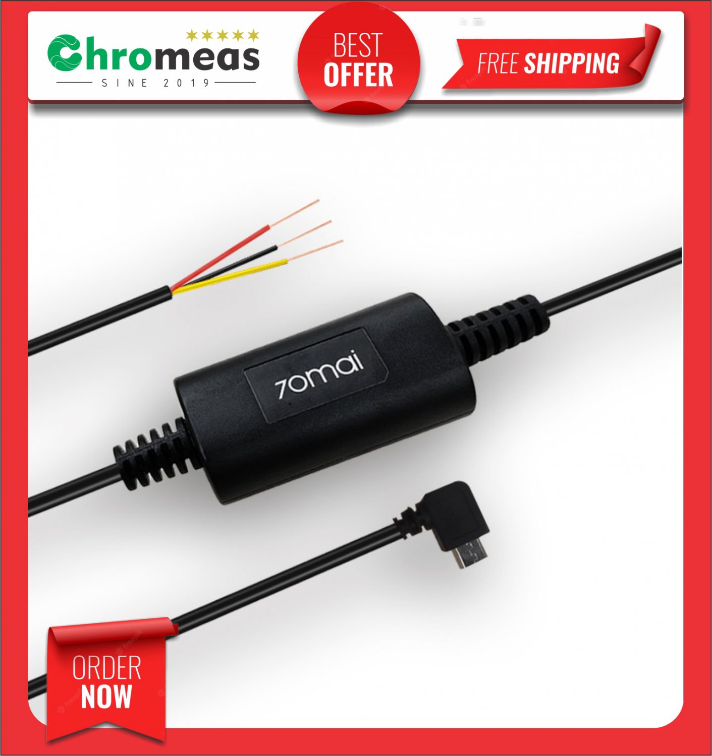 70mai UP02 hardwire kit enables 24H parking surveillance for 70mai 4K ...