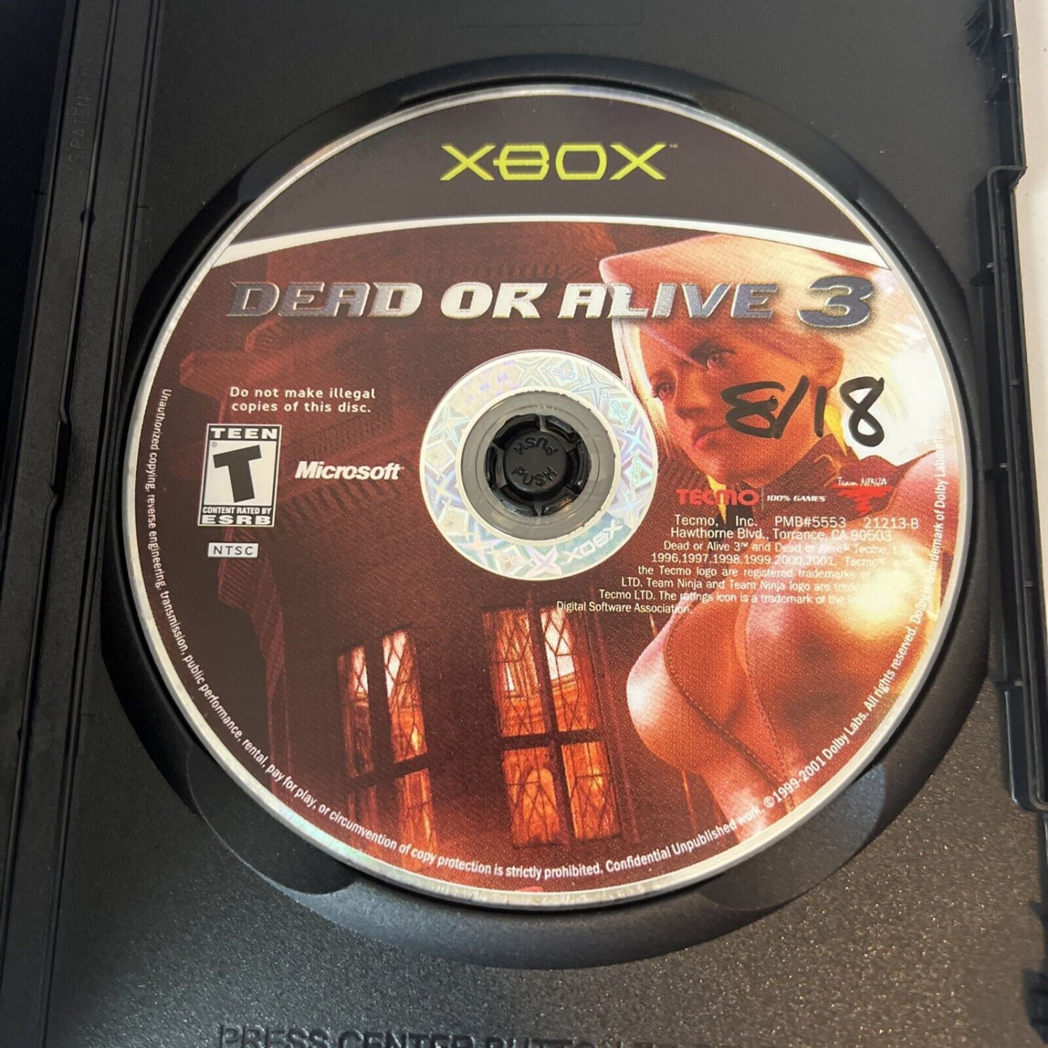 Dead or Alive 3 Microsoft Xbox Disc Only