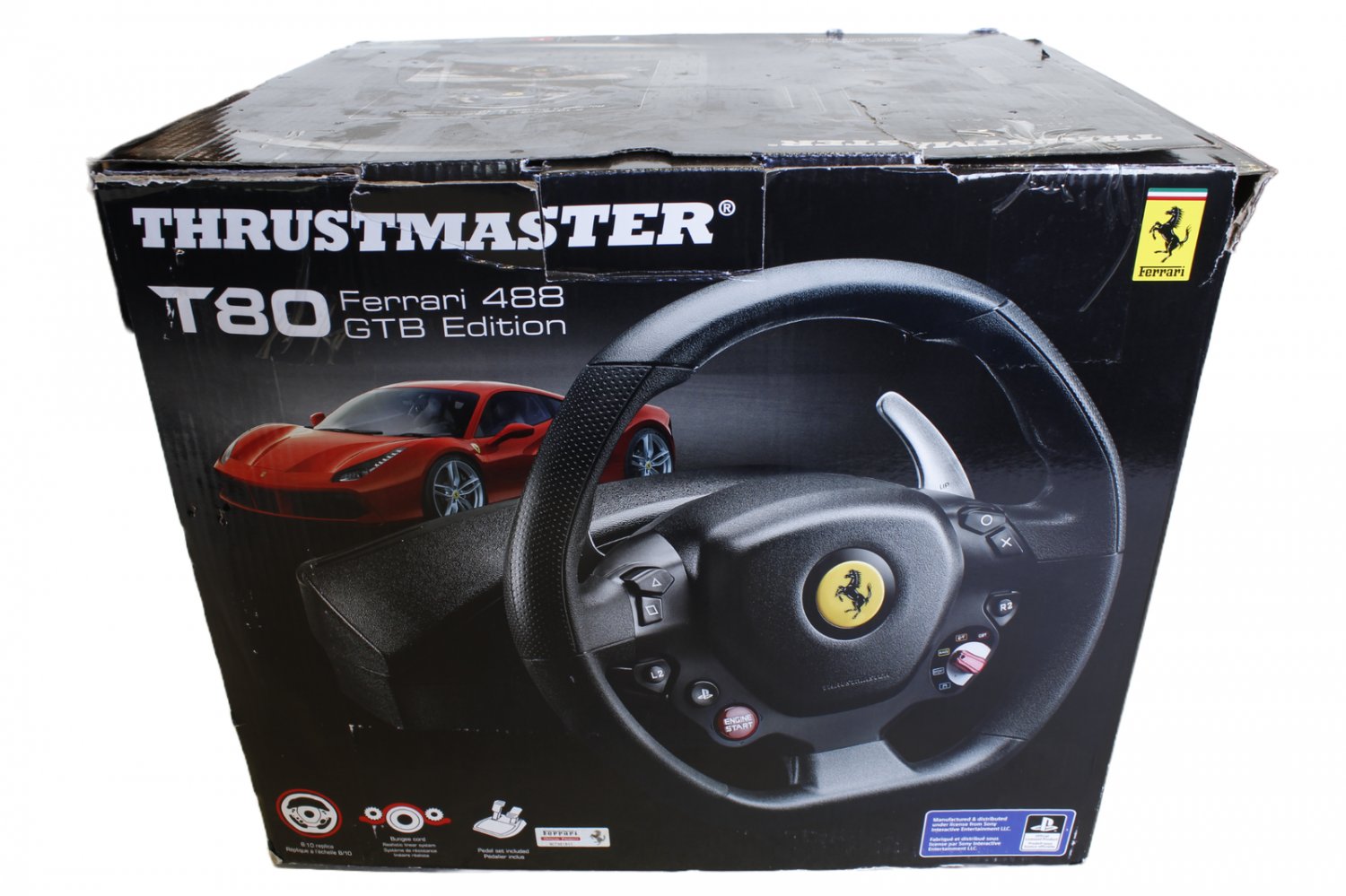 Thrustmaster T80 Ferrari 488 GTB Edition Racing Steering Wheel and ...