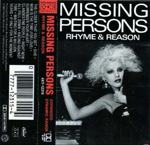 Missing Persons - Rhyme & Reason (Cassette Tape)